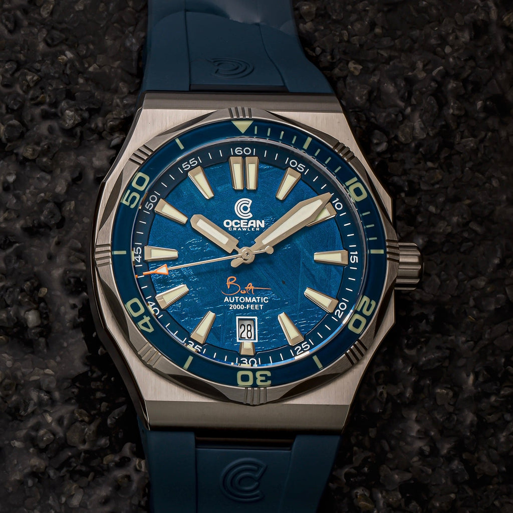 Ocean Crawler Bolt - Blue Meteorite - Preorder – Ocean Crawler Watch Co.