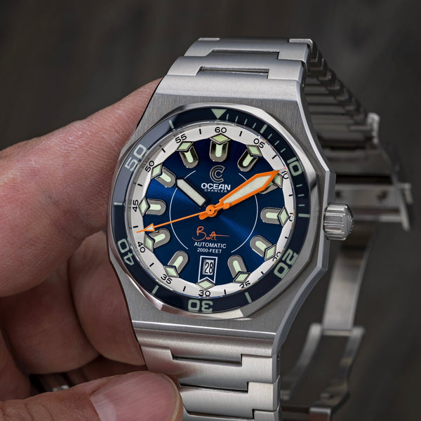 Ocean Crawler Bolt - Prototype - Blue – Ocean Crawler Watch Co.