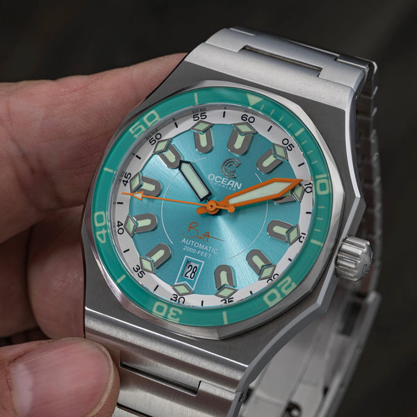 Ocean Crawler Bolt - Prototype - Light Blue – Ocean Crawler Watch Co.