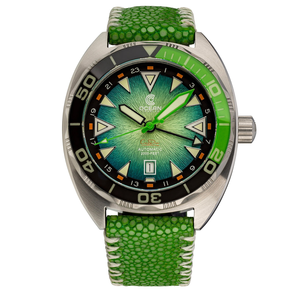 Core Diver GMT V3 - Green/Green – Ocean Crawler Watch Co.