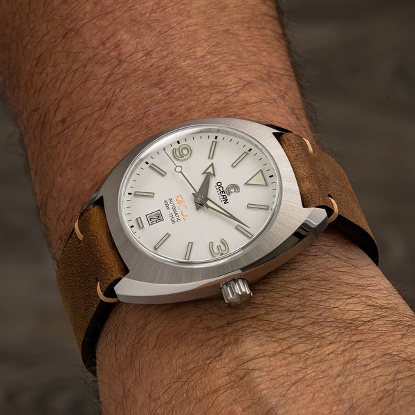 Field Crawler - White – Ocean Crawler Watch Co.
