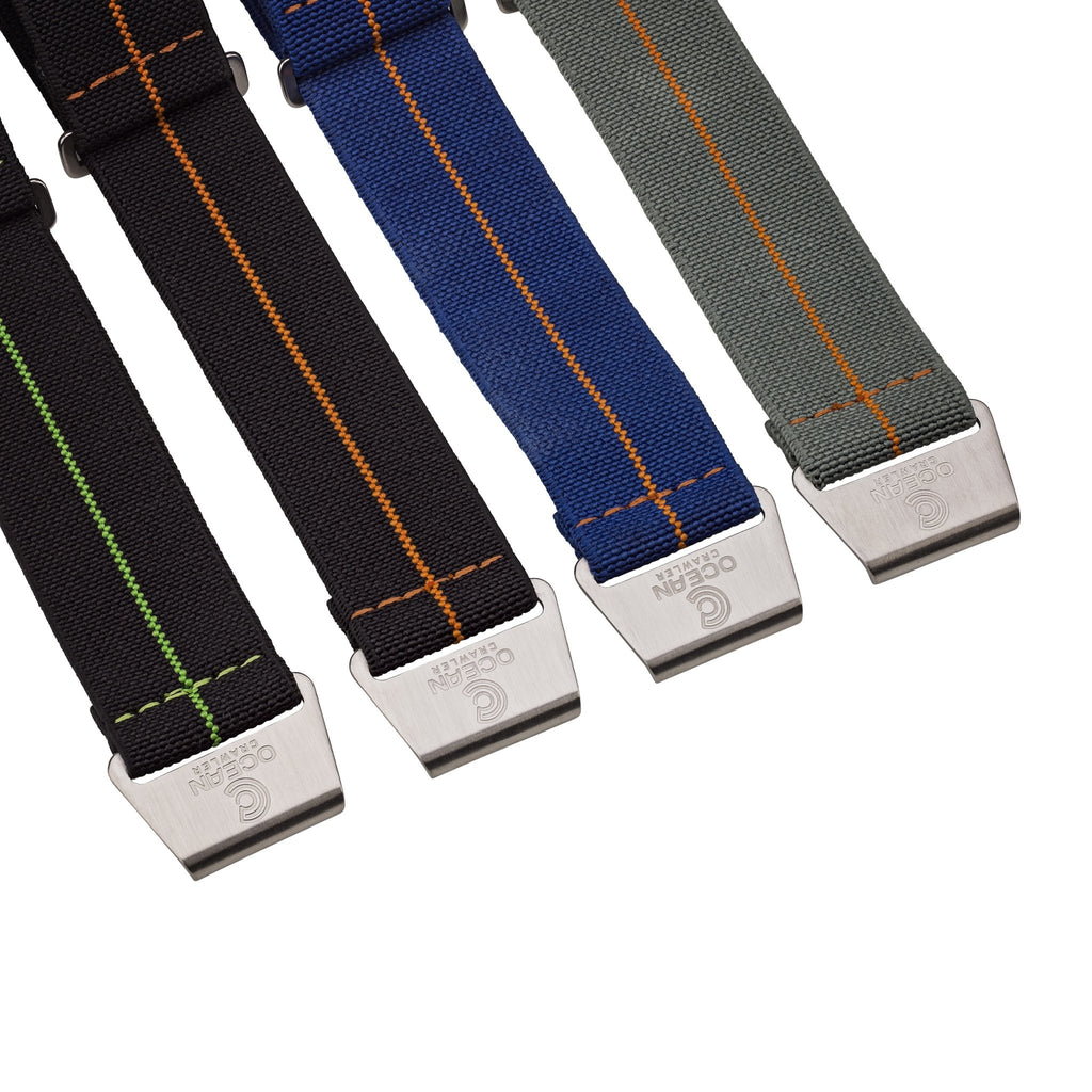 Lime Green/Black Nylon Strap - 22mm – Ocean Crawler Watch Co.