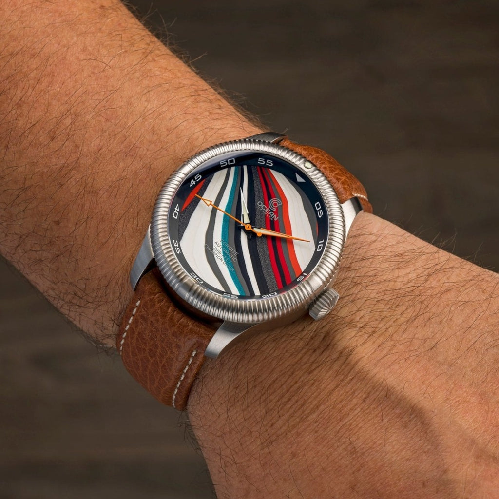 Ocean Crawler Champion Diver - Fordite – Ocean Crawler Watch Co.