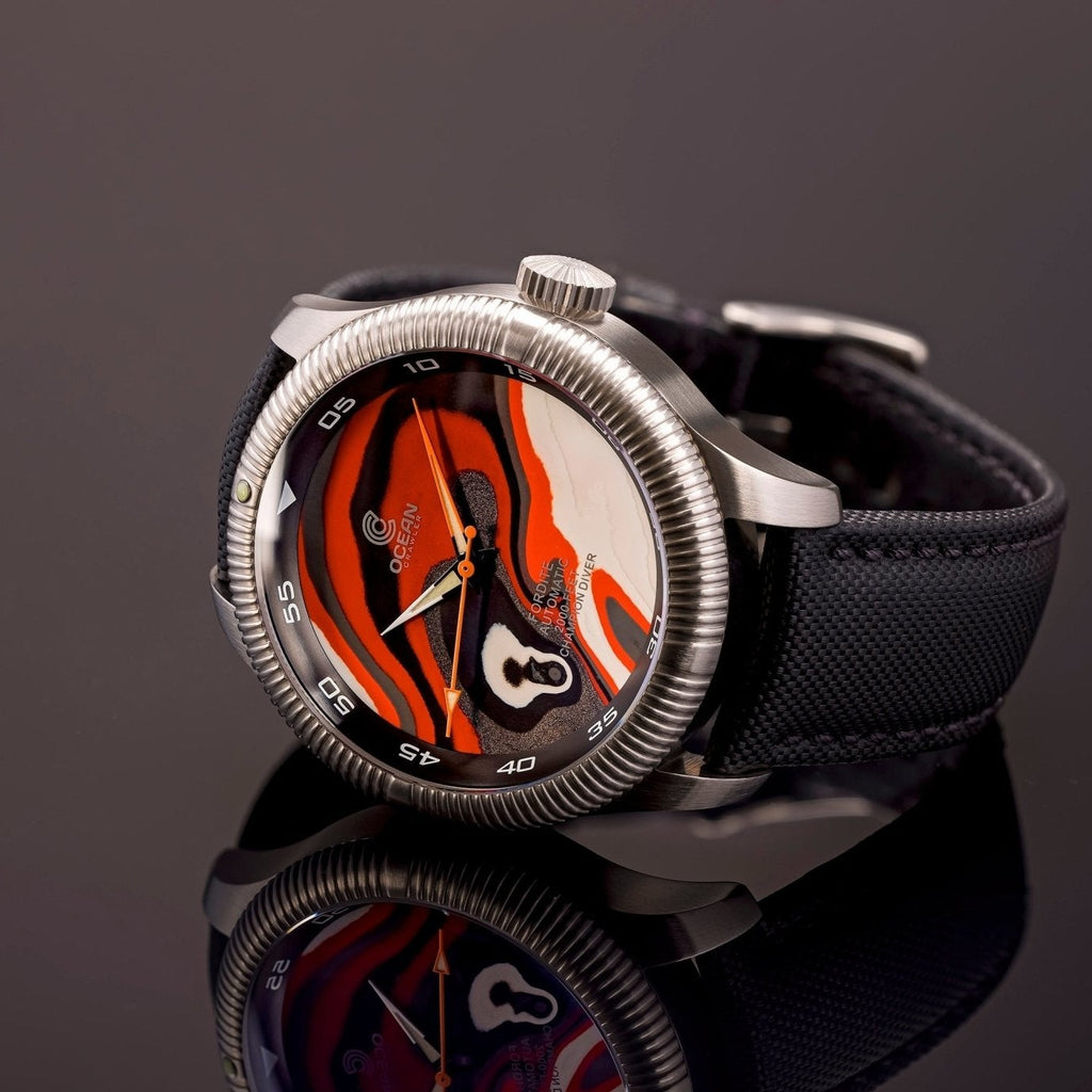 Ocean Crawler Champion Diver - Fordite - Type B – Ocean Crawler Watch Co.