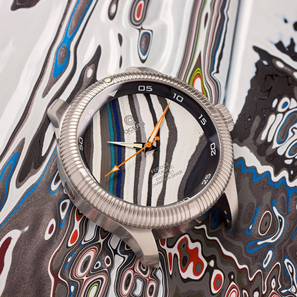 Ocean Crawler Champion Diver - Fordite - Type C – Ocean Crawler Watch Co.