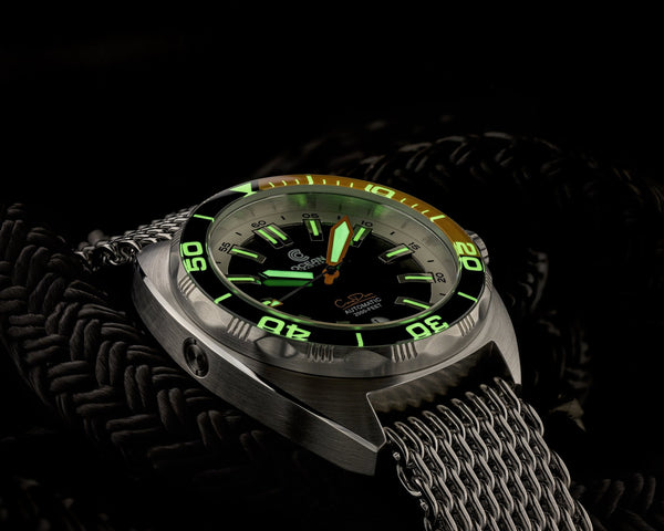 Ocean Crawler Core Diver V3 - Black/Orange – Ocean Crawler Watch Co.