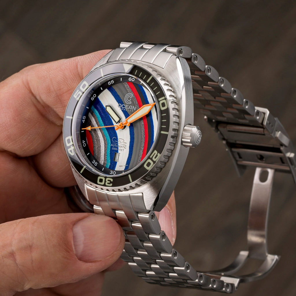 Ocean Crawler Core Diver - Fordite – Ocean Crawler Watch Co.
