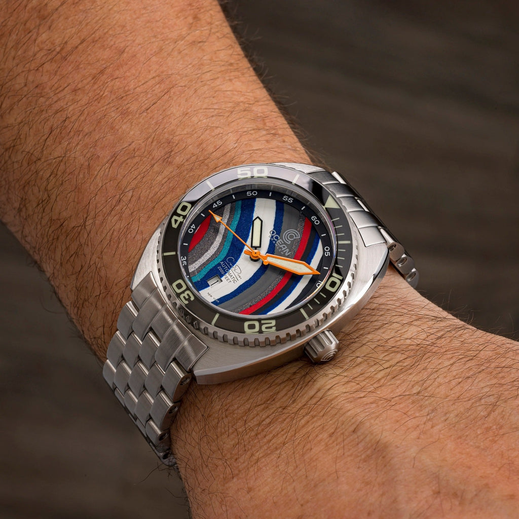 Ocean Crawler Core Diver - Fordite – Ocean Crawler Watch Co.