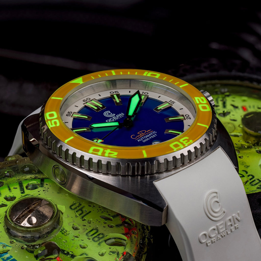 Ocean Crawler Core Diver V3 - Gold/Blue – Ocean Crawler Watch Co.