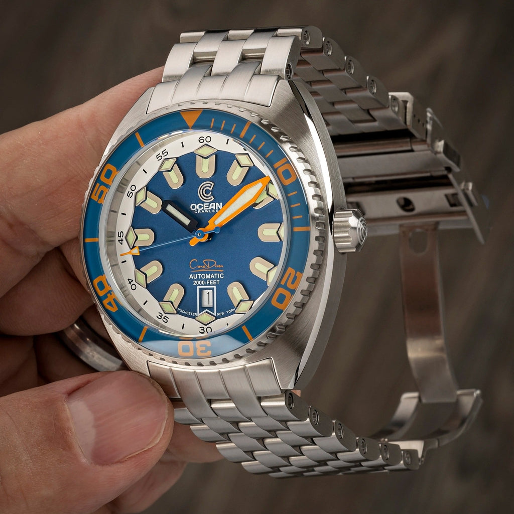 Ocean Crawler Core Diver V4 - Blue – Ocean Crawler Watch Co.