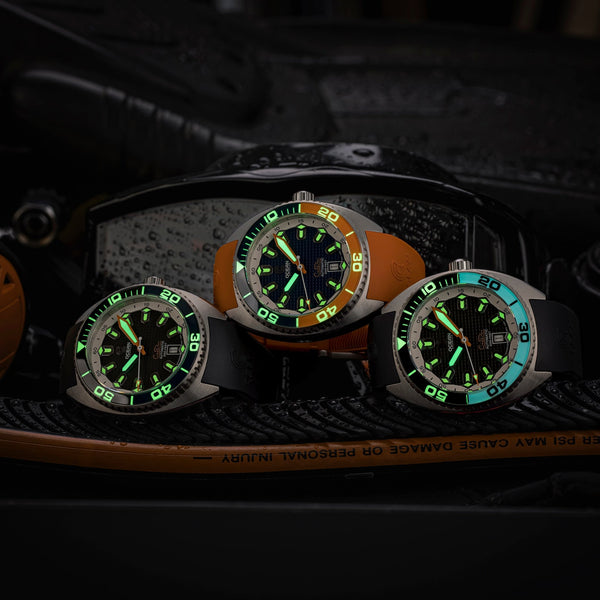 Ocean Crawler Core Diver V4 - Blue/Orange Bezel – Ocean Crawler Watch Co.