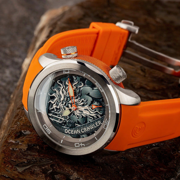 Ocean Crawler Neptune - Black - Prototype – Ocean Crawler Watch Co.